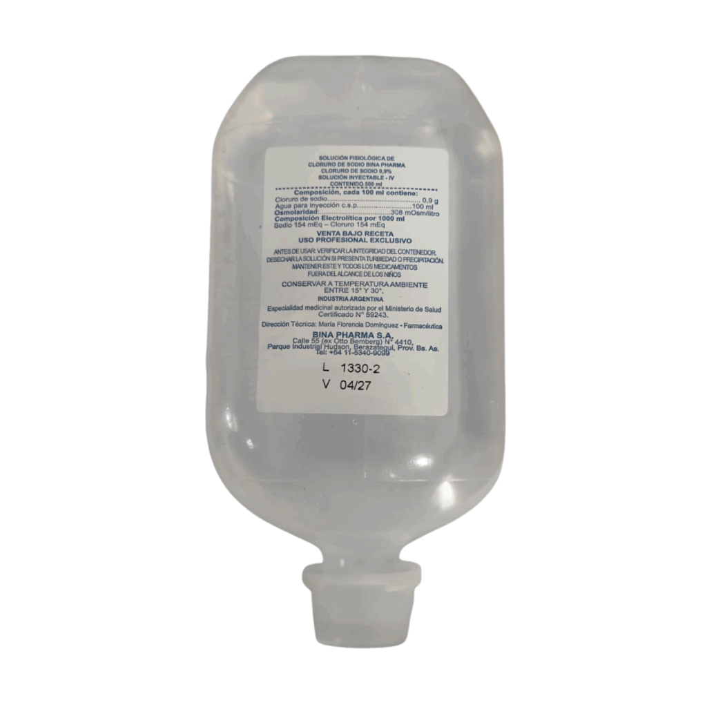 SOLUC.FISIOL.CLOR.SODIO X 500 ML BINA PHARMA – Drogueria West